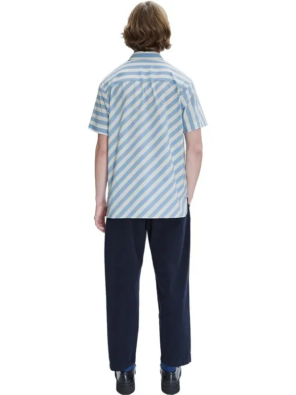 A.p.c. Riley Short-sleeve Shirt - Light Blue