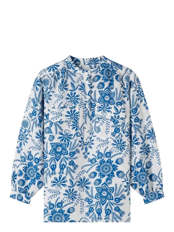 A.p.c. Aubrey" Printed Blouse - Blue
