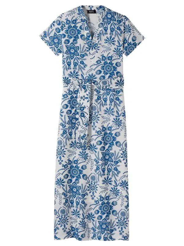 A.p.c. Printed Maxi Dress - Blue
