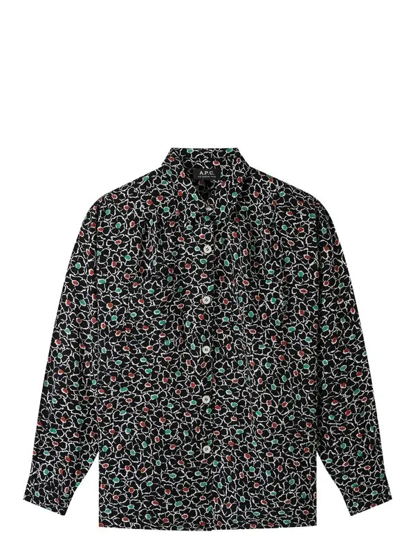 A.p.c. Johana" Printed Viscose Shirt - Black