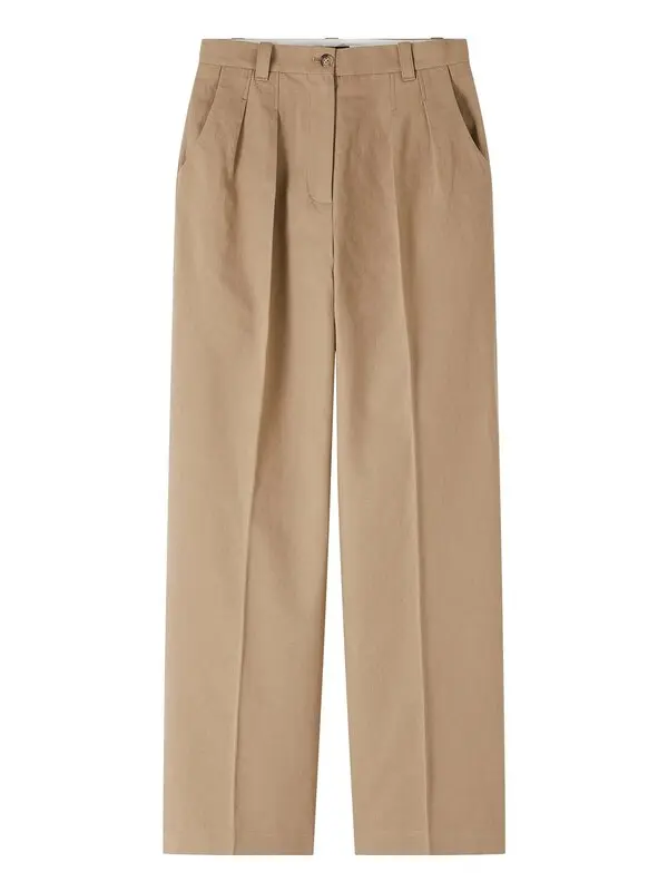 A.p.c. Tressie Wide Leg Trousers - Beige