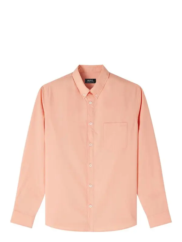 A.p.c. Edouard Logo Shirt Ead - Peach