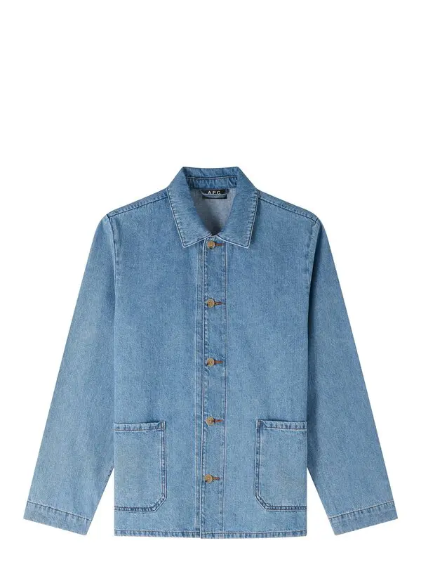 A.p.c. Kerlouan Logo Jacket - Light Blue