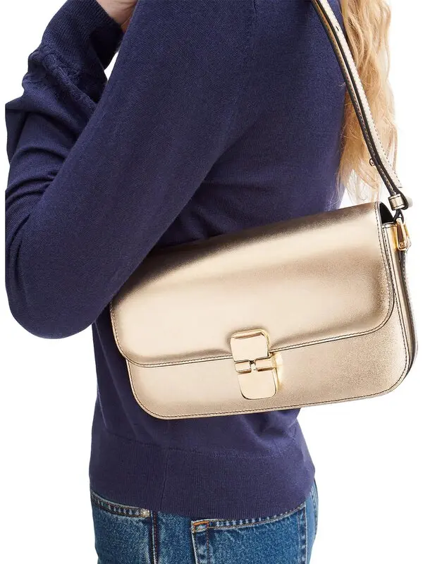 A.p.c. Grace Shoulder Bag - Gold