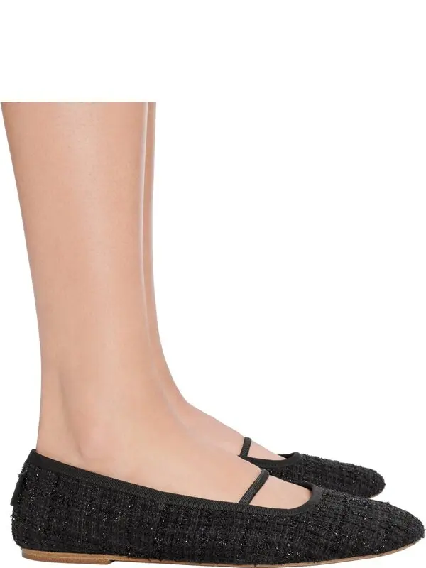 A.p.c. Textured Ballet Flats - Black