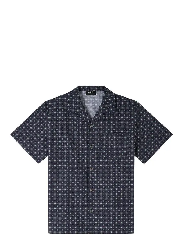 A.p.c. Lloyd Short-sleeve Shirt - Navy Blue