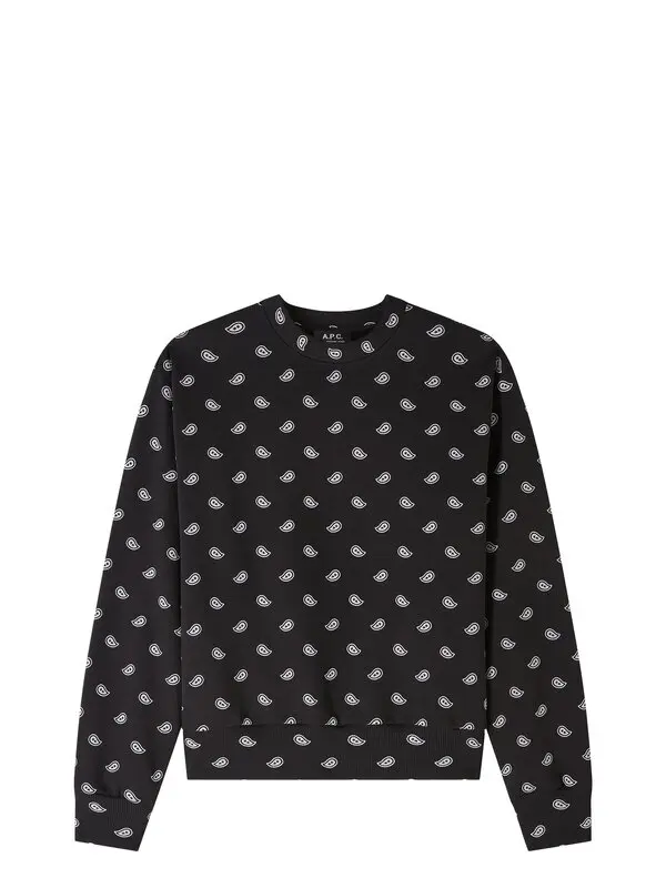 A.p.c. Bandana Print Sweatshirt - Black