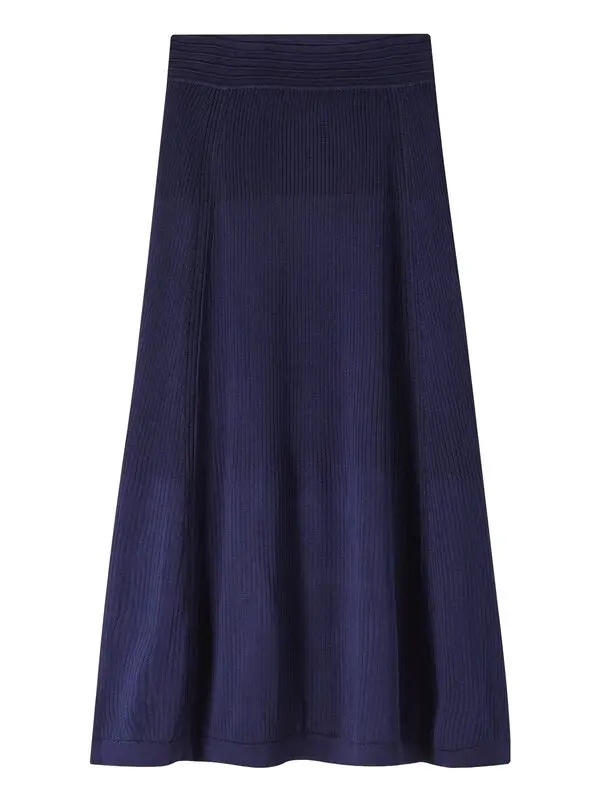 A.p.c. Flared Skirt - Navy Blue