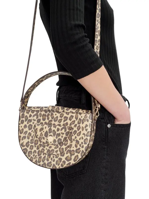A.p.c. Small Leather Shoulder Bag - Leopard Print