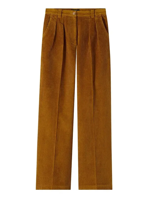A.p.c. Tressie Wide Leg Trousers - Camel