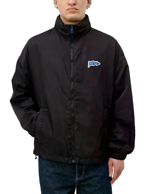 Hugo Logo-patch Zip-up Jacket - Black