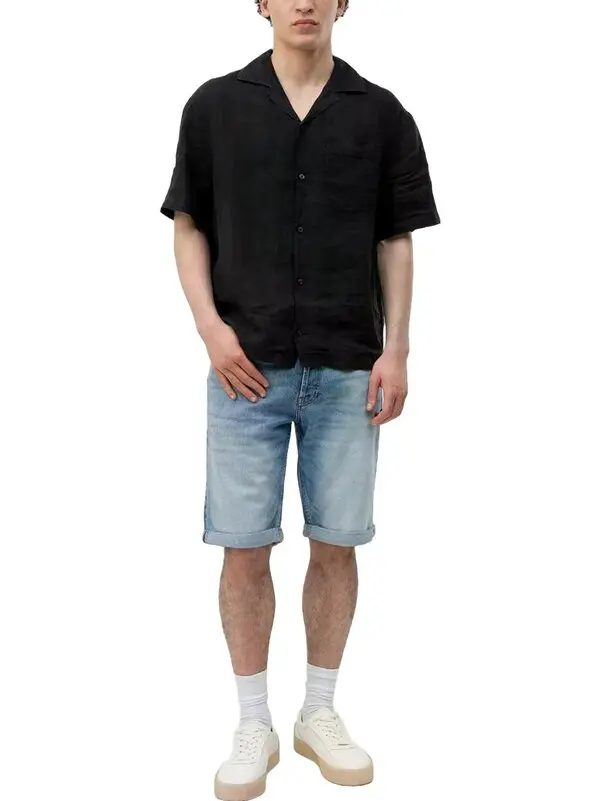 Hugo Short-sleeve Camp-collar Shirt - Black
