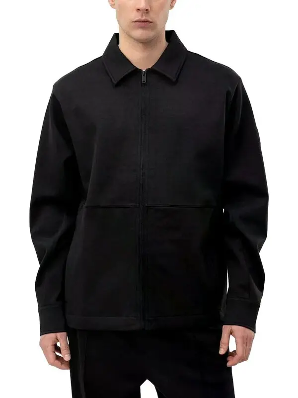 BOSS Zip-up Long-sleeve Shirt - Black