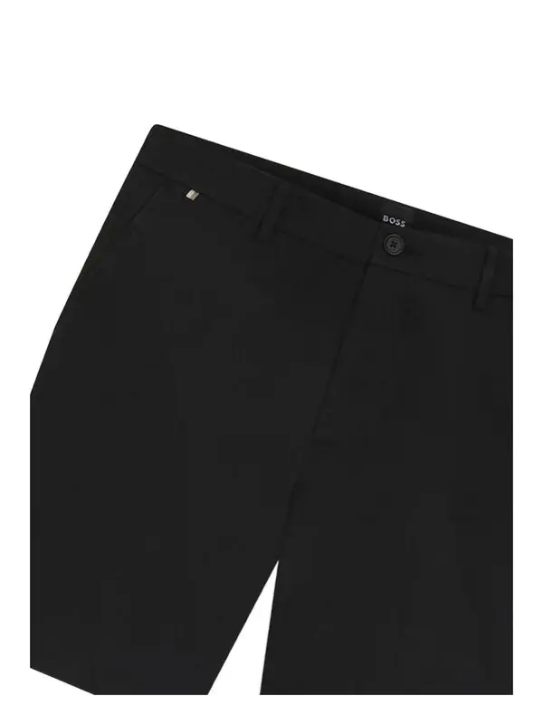 BOSS Tailored Shorts With Logo Detail - Black