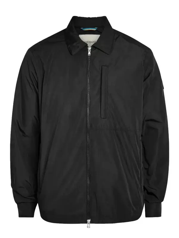 SANDBANKS Zip-up Shirt Jacket - Black