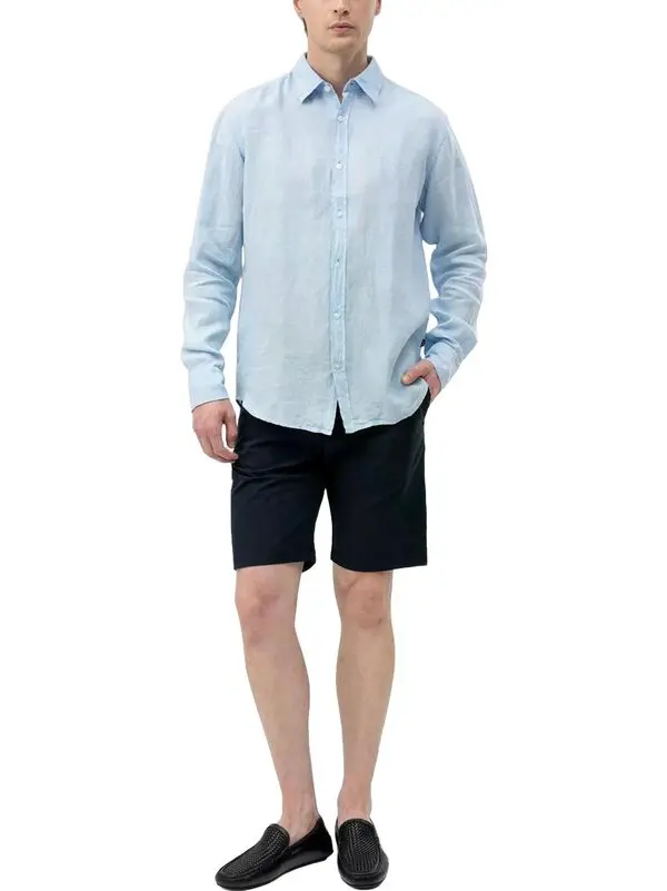 BOSS Seersucker Drawstring Shorts - Blue