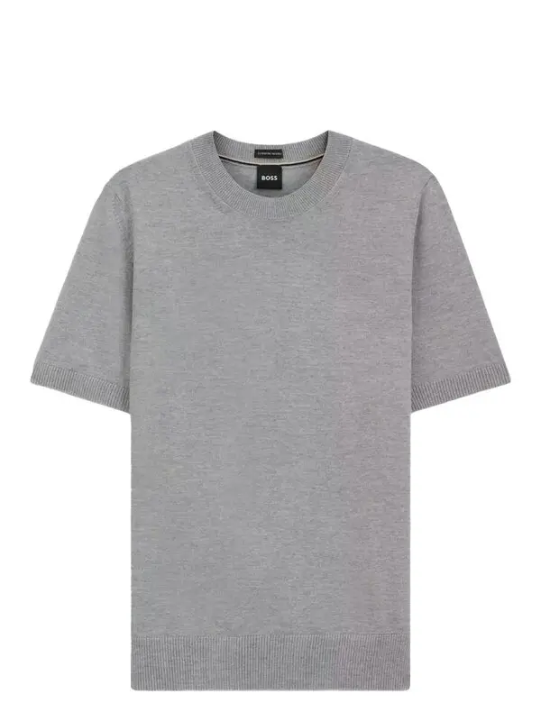 BOSS Knitted Crew Neck Sweater - Grey