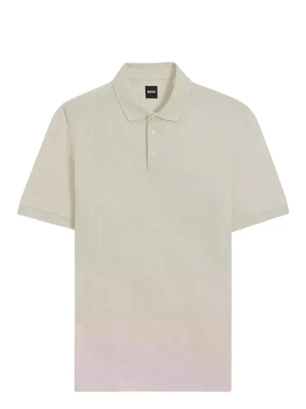 BOSS Textured Short-sleeve Polo Shirt - Neutrals