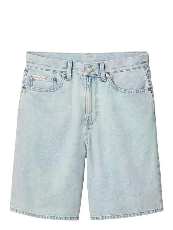 Calvin Klein Acid Wash Denim Shorts - Blue