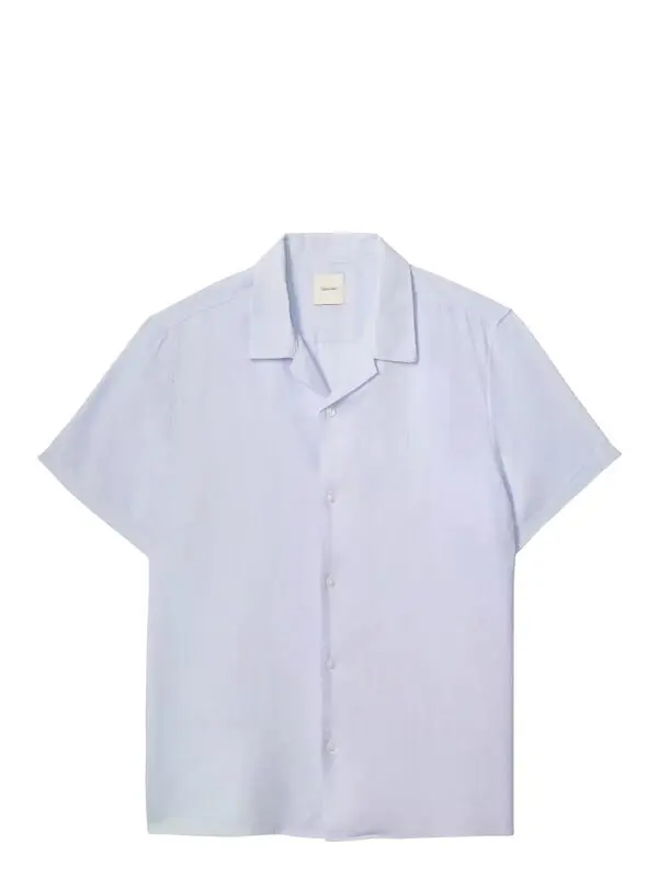 Calvin Klein Short-sleeve Camp-collar Shirt - Blue