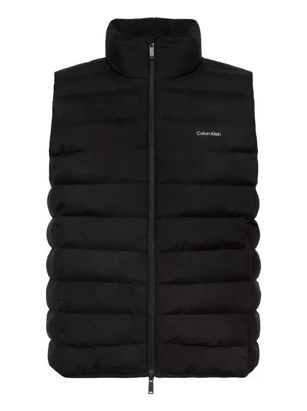 Calvin Klein Quilted High-neck Gilet - Black