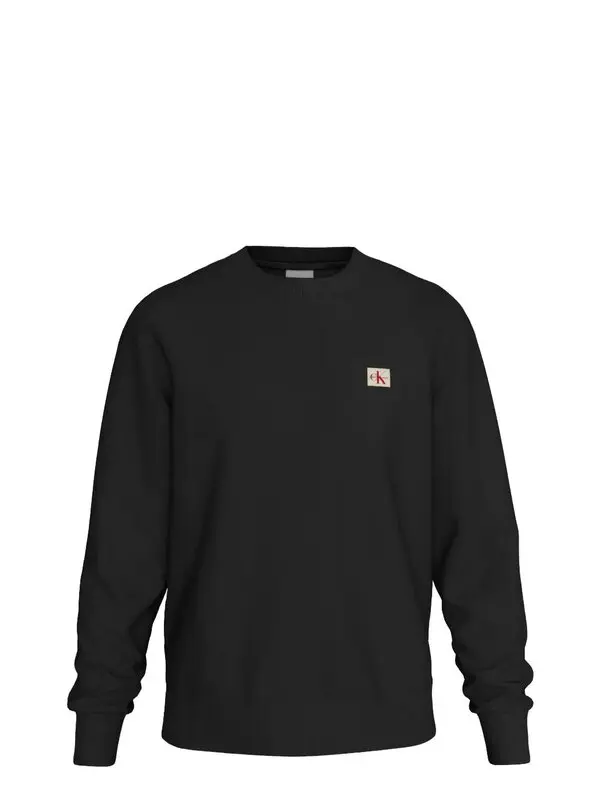 Calvin Klein Patch Crew Neck Sweater - Black