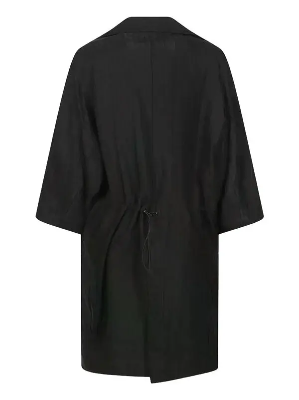 PETAR PETROV Herringbone Drawstring Waist Mini Dress - Black