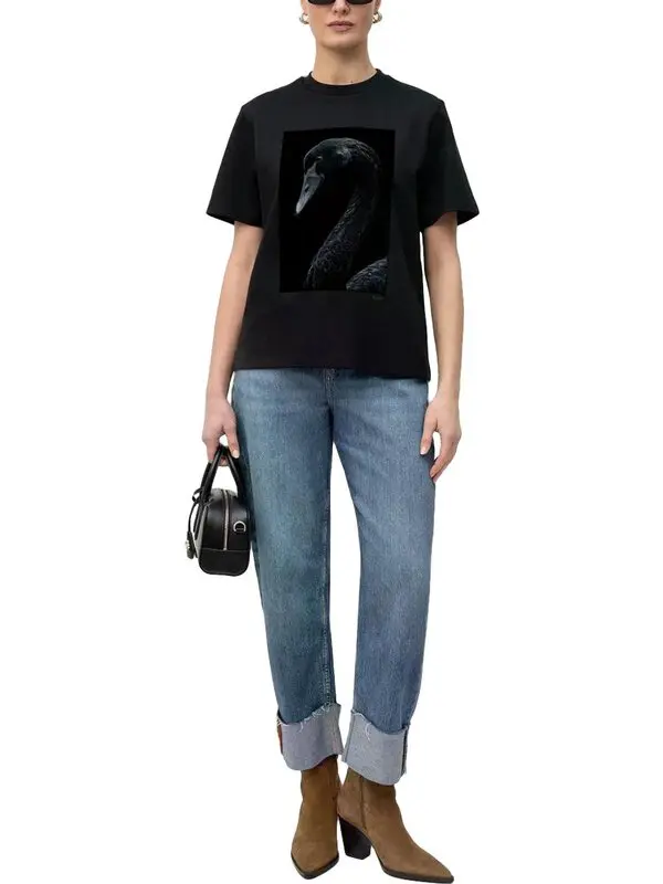 BOSS Swan Print T-shirt - Black