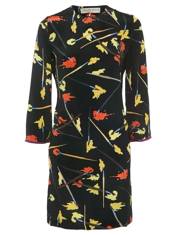 Emilio Pucci Silk Mini Dress - Black