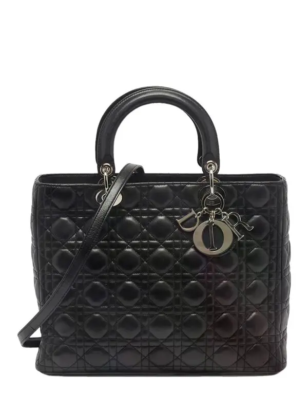 Dior Lady Cannage Tote Bag - Black