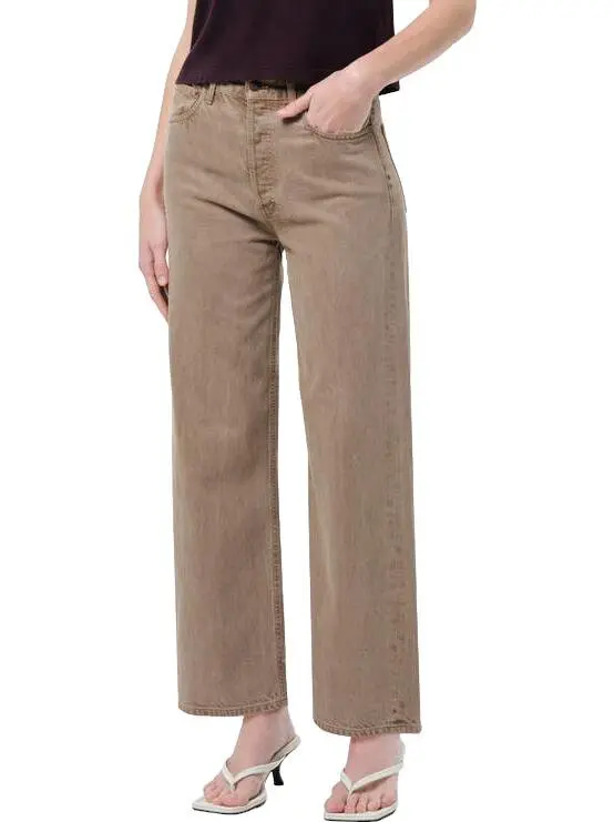 AGOLDE Flyweight High Waist Ankle Wide Leg Jeans - Trail