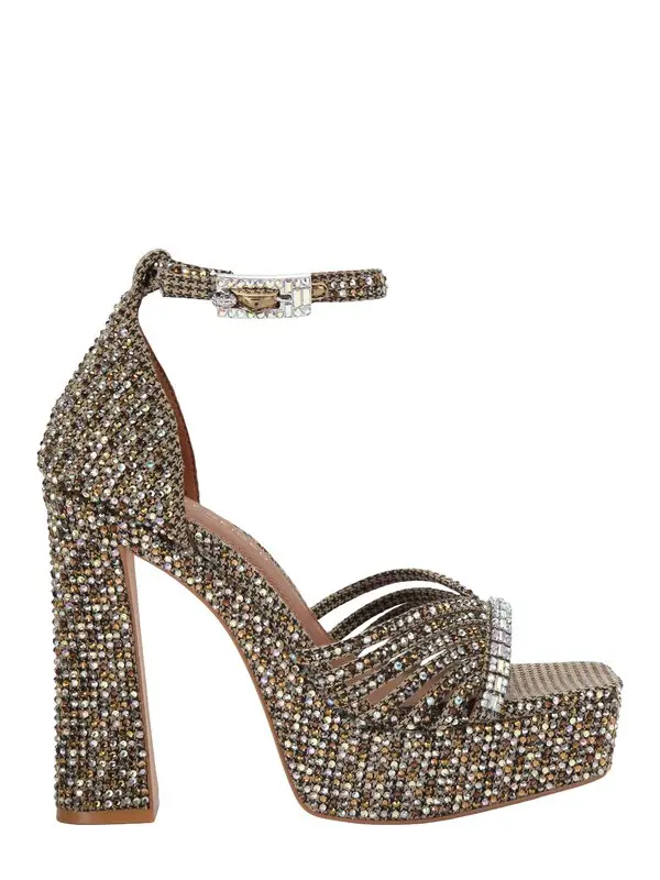 Kurt Geiger Embellished Platform Sandals - Beige