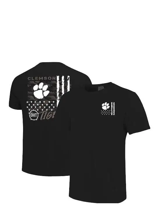 IMAGE ONE Clemson Tigers Comfort Colors Oht Camo Overlay T-shirt - Black