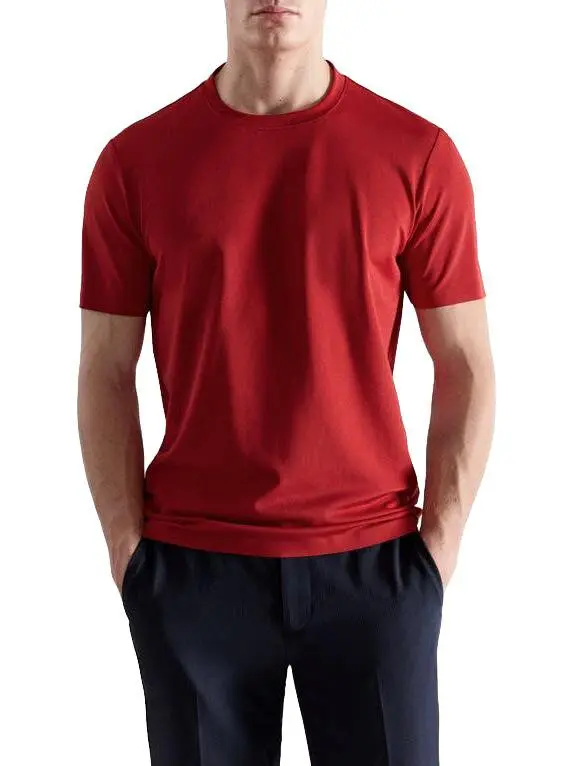 Mango Slim Fit Coolmax® Solid T-shirt - Red