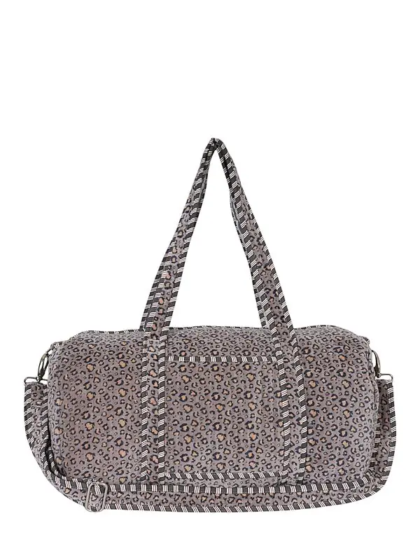 CYC Velvet Leopard Weekender Bag - Grey