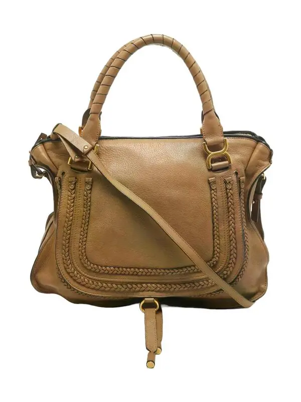 Chloé Marcie Leather Shoulder Bag - Neutrals