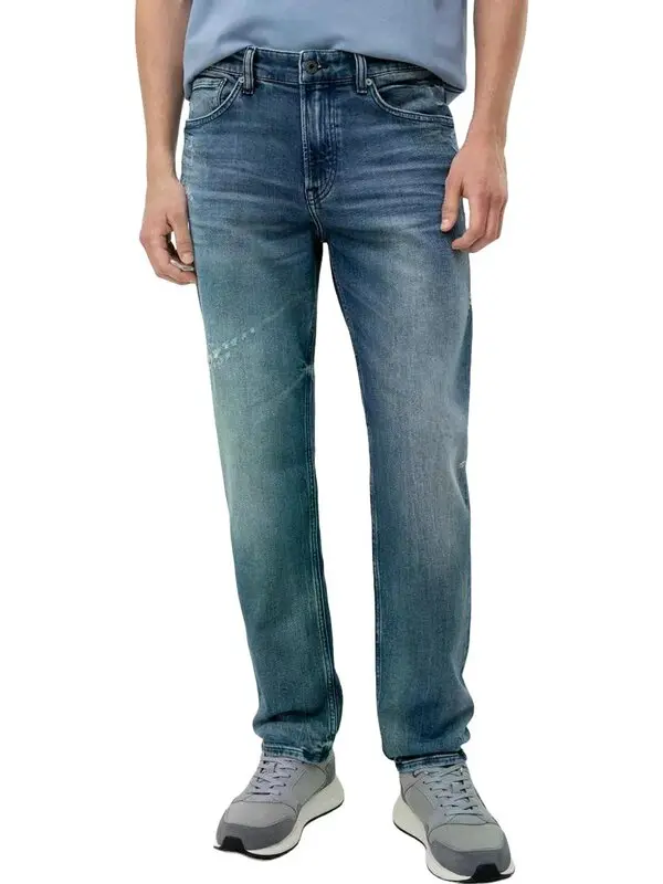 BOSS Distressed Faded Jeans - Blue