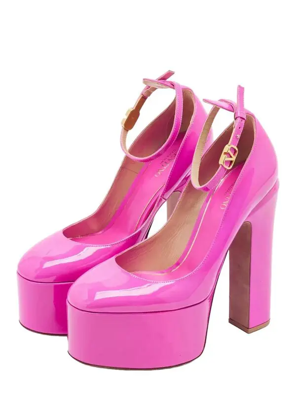 Valentino Garavani Vlogo Buckle Platform Pumps - Pink