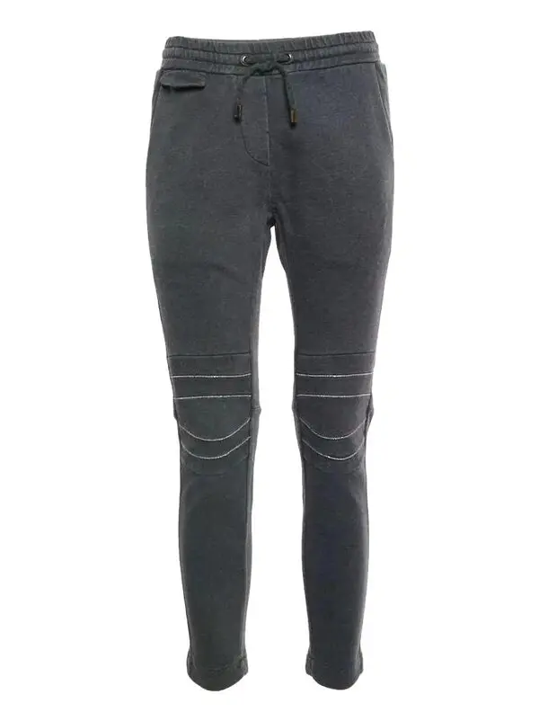 Brunello Cucinelli Monili Detail Track Pants - Grey