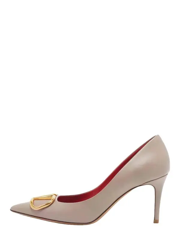 Valentino Garavani Vlogo Pointed Toe Pumps - Neutrals