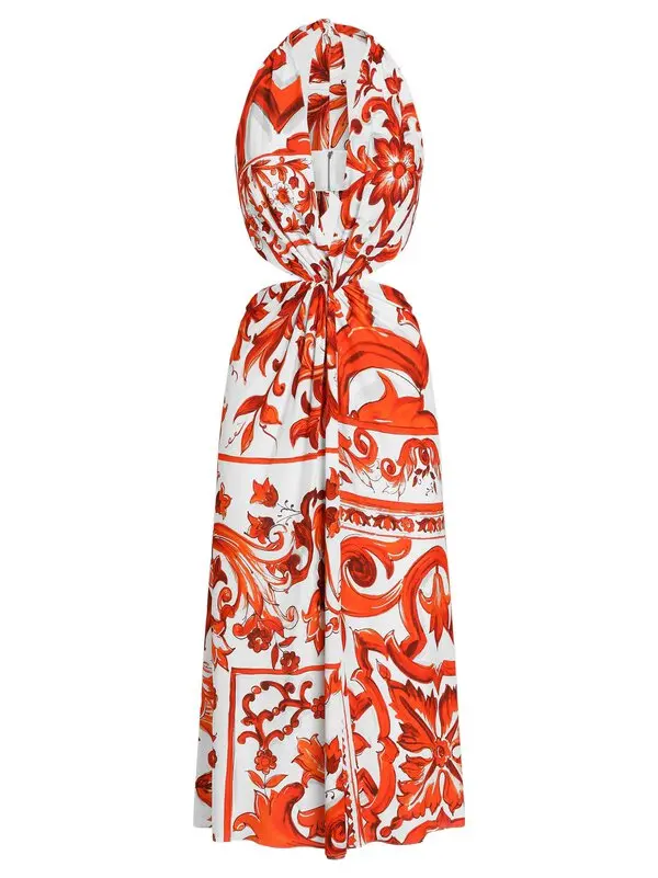Dolce & Gabbana Majolica-print Viscose Organzine Maxi Dress - Multicolor