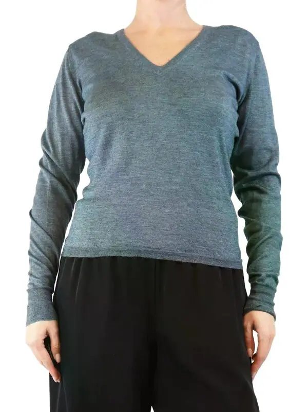 Etro Fine-knit V-neck Sweater - Blue