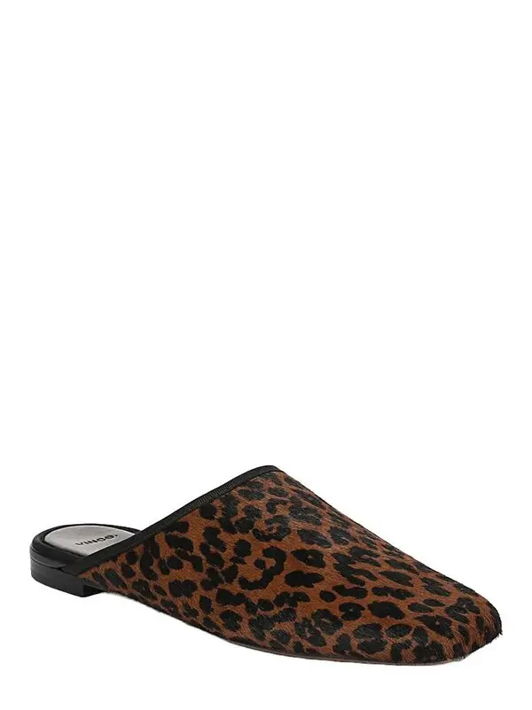 Vince Dakota Calf Hair Mules - Brown Multi