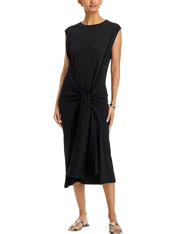 TOTEME Tie-waist Jersey Maxi Dress - Black