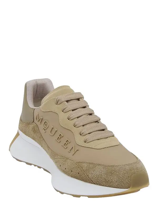 Alexander McQueen Leather & Suede Sneakers - Laquered Brown