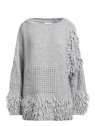 CARACTÈRE Multicolor Knit Sweater With Fringe Detailing - Grey