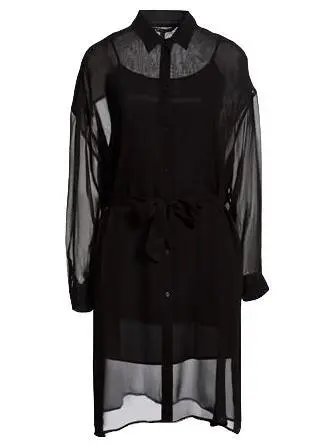 Armani Exchange Midi Shirt Dress - Black