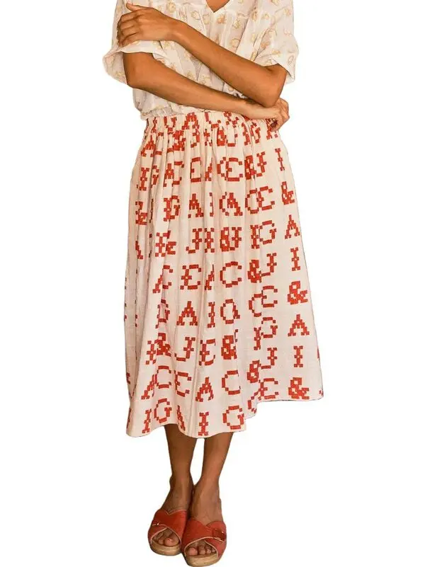 Ace & Jig Pull-on Midi Skirt - Monogram
