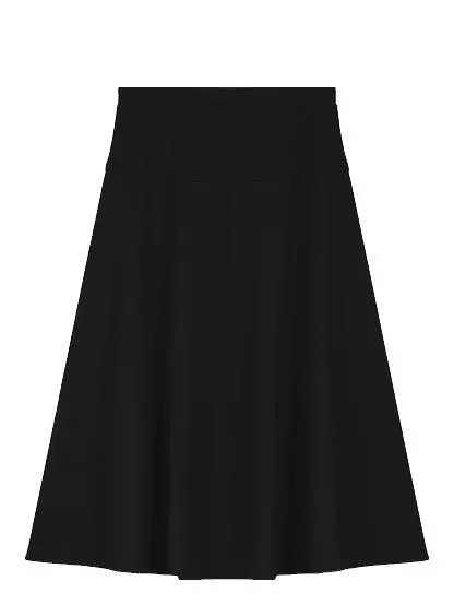 DICIANNOVE A-line Flared Knit Skirt - Black