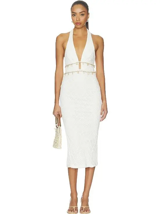 Superdown Juni Halter Maxi Dress - Ivory